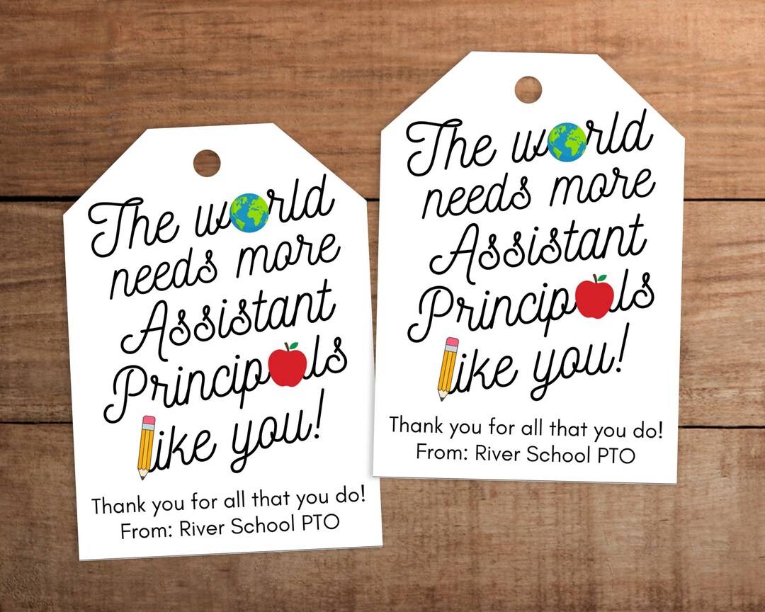 Editable Assistant School Principal Appreciation Gift Tag Printable ...
