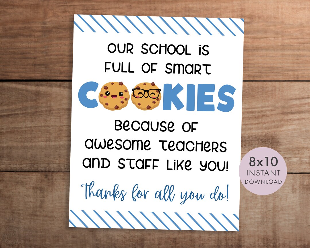 Teacher and Staff Appreciation Sign Printable Our School is Full of ...