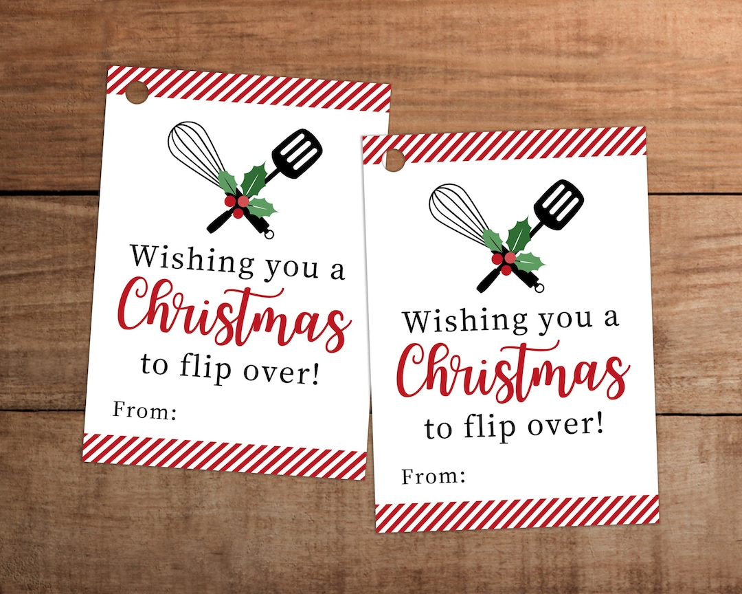 Christmas Gift Tag Printable for Pancake Mix Spatula Kitchen Stuff ...