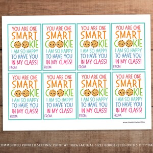 First Day of School You Are One Smart Cookie I Am so Happy to Have You ...