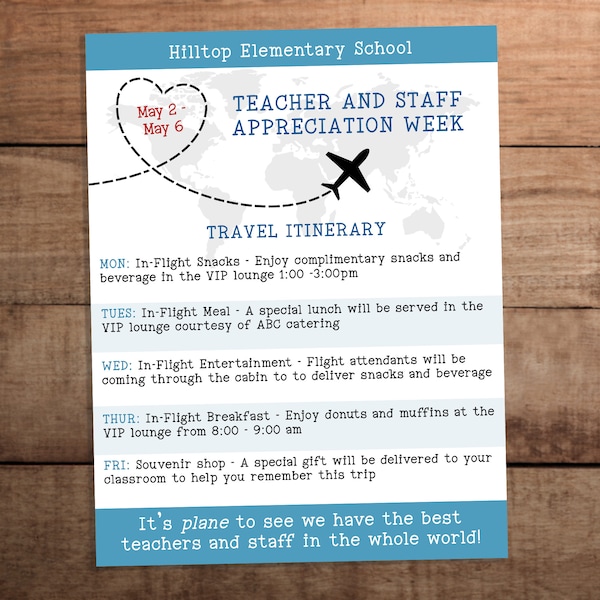Travel Teacher Appreciation Week Theme - Etsy