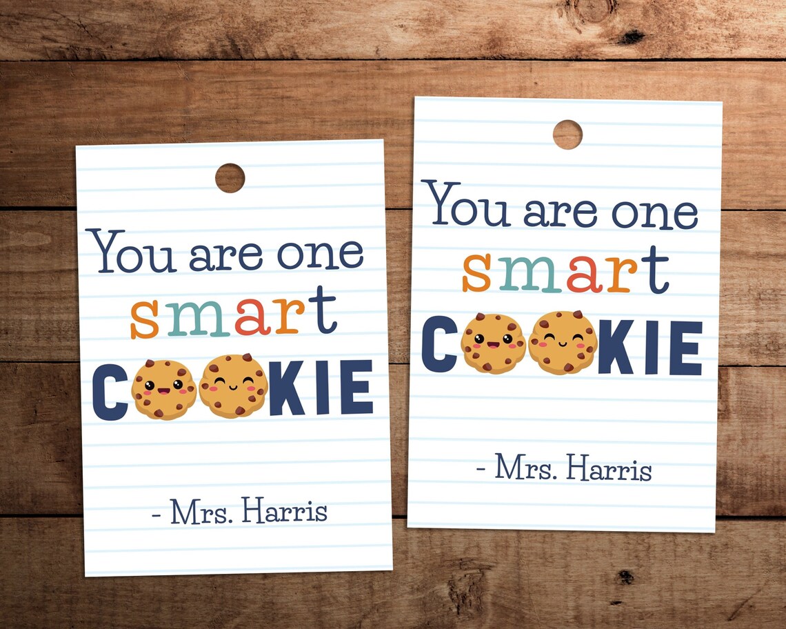 Editable You Are One Smart Cookie Gift Tag Printable - Etsy