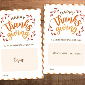 Thanksgiving Appreciation Gift Card Holder Printable so Very Thankful ...