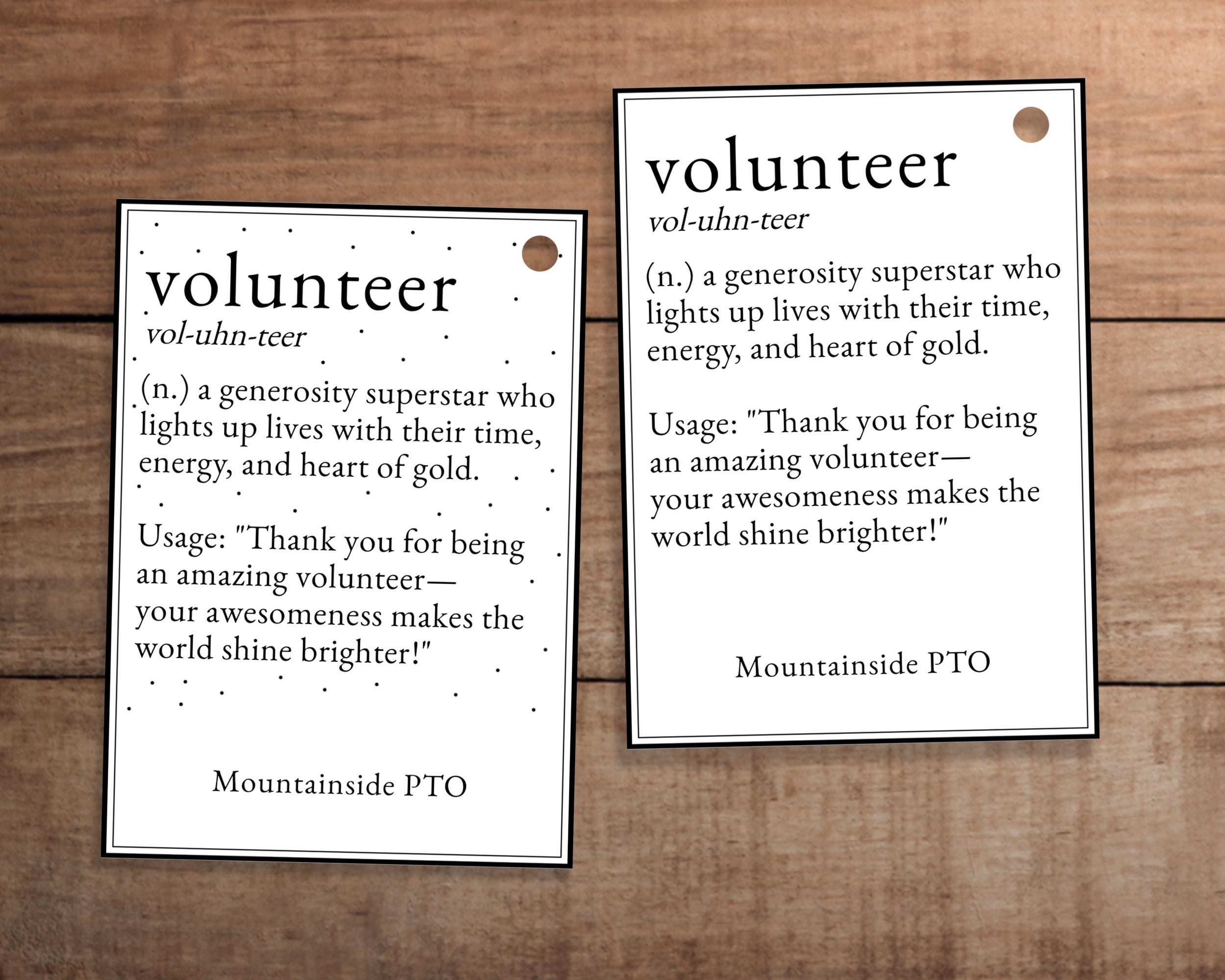Editable Volunteer Appreciation Thank You Gift Tag Printable Template ...