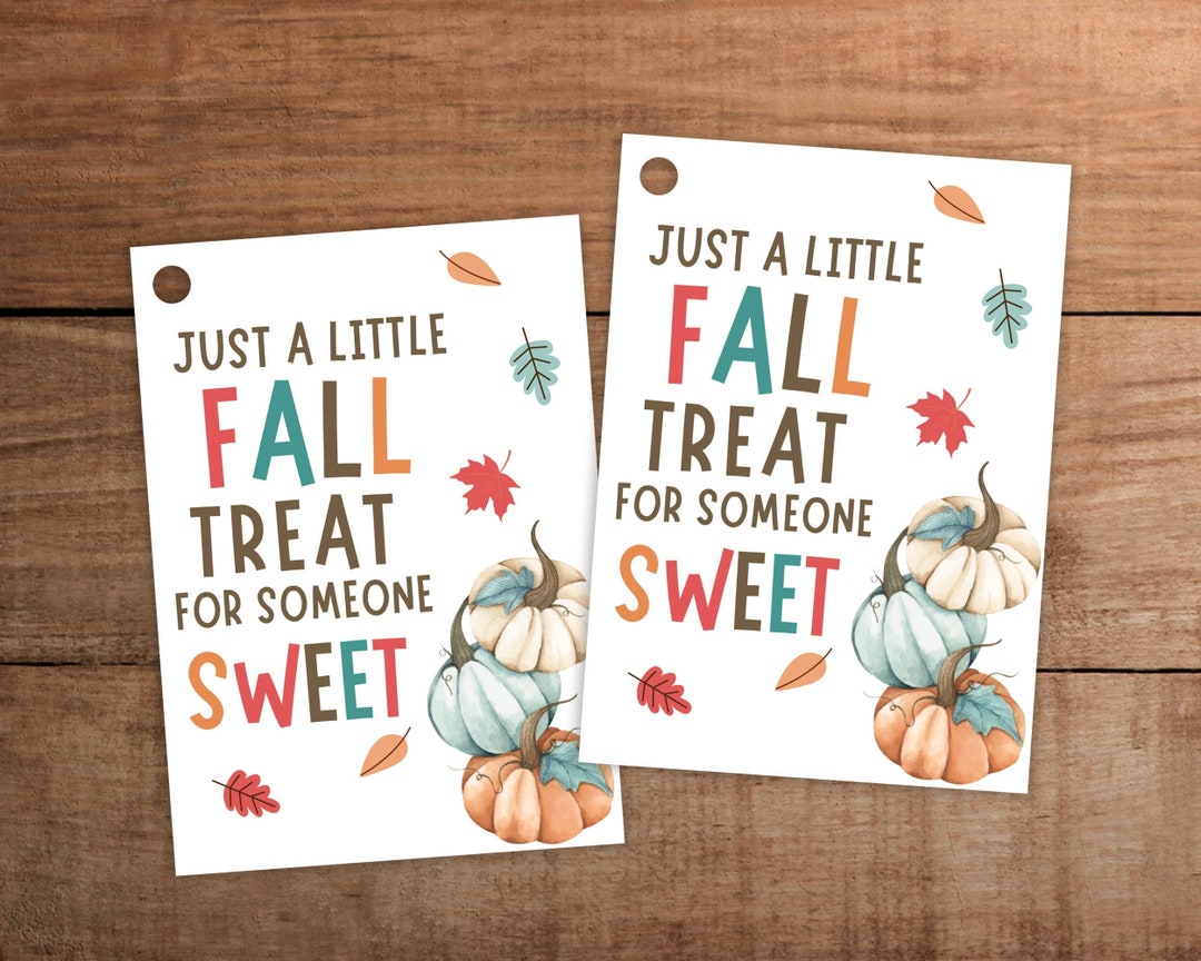 Fall Treat Gift Tag Printable: Sweet Appreciation (PDF) - Etsy
