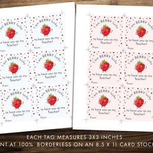 Teacher Appreciation Tags Printable | I'm Berry Lucky to Have You as My ...
