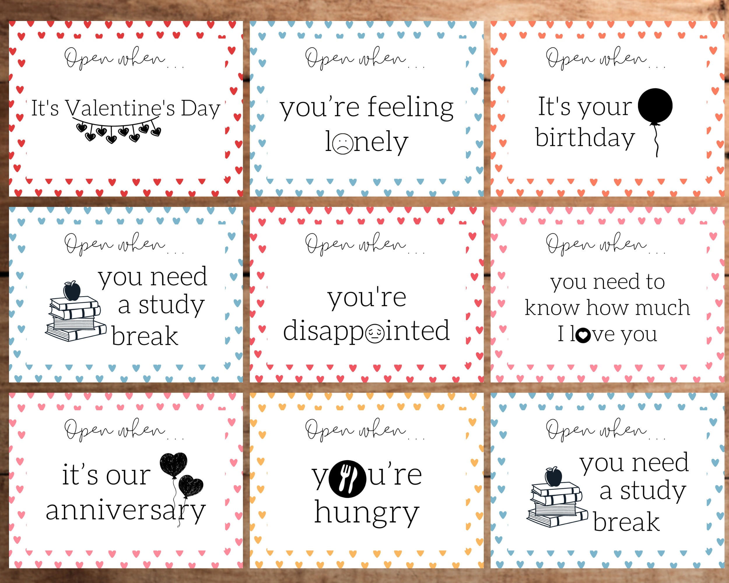 Open When Letter Boyfriend Gift Tags - Etsy