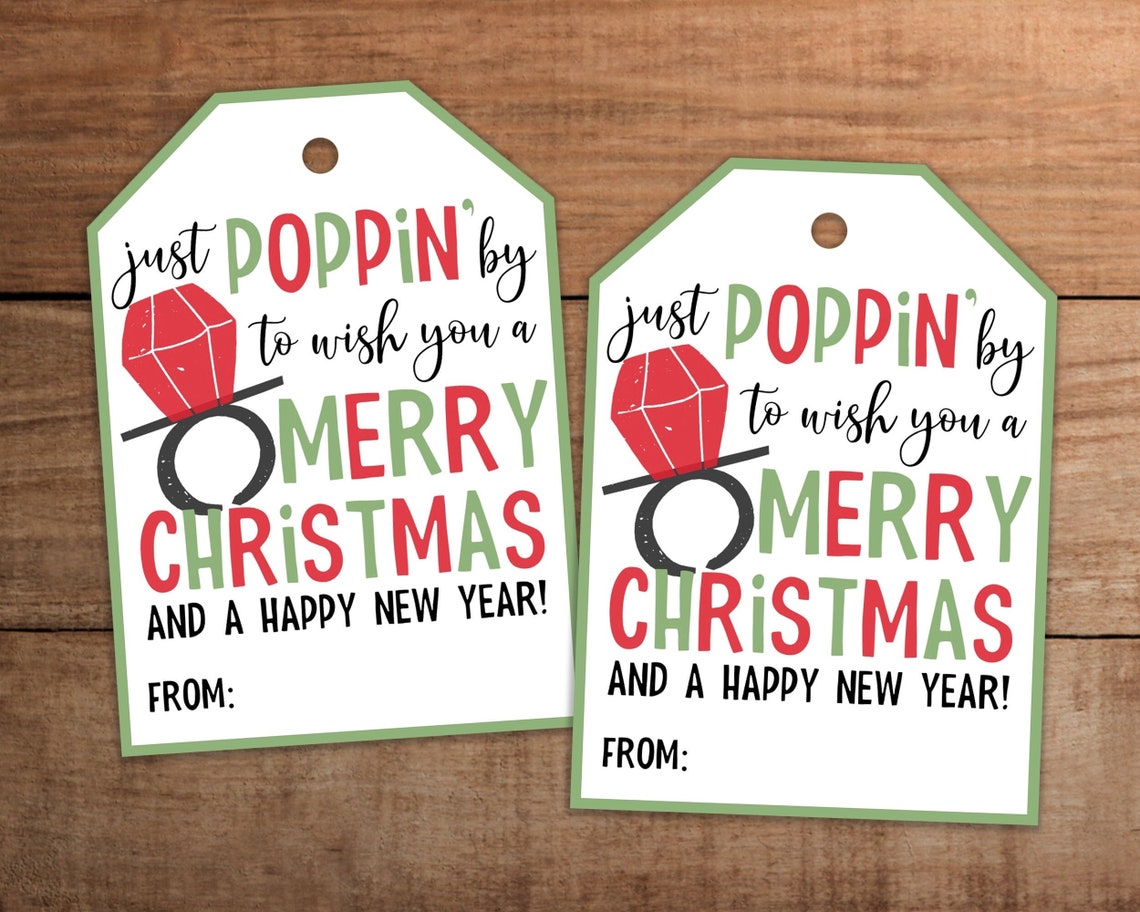 Christmas Ring Pop Candy Treat Gift Tag Printable Poppin by to Wish You ...