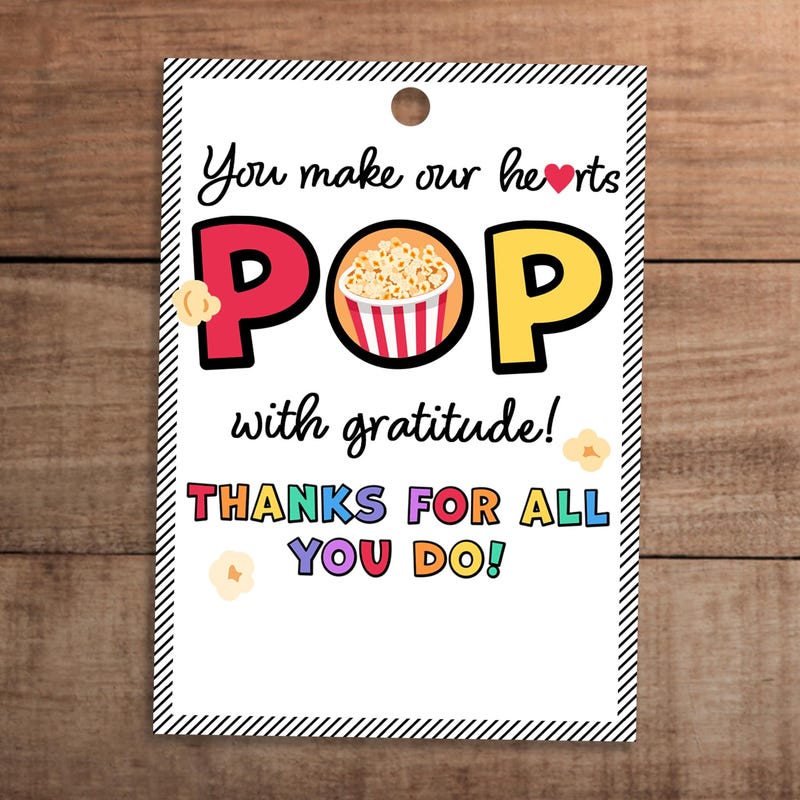 Popcorn Thank You - Etsy