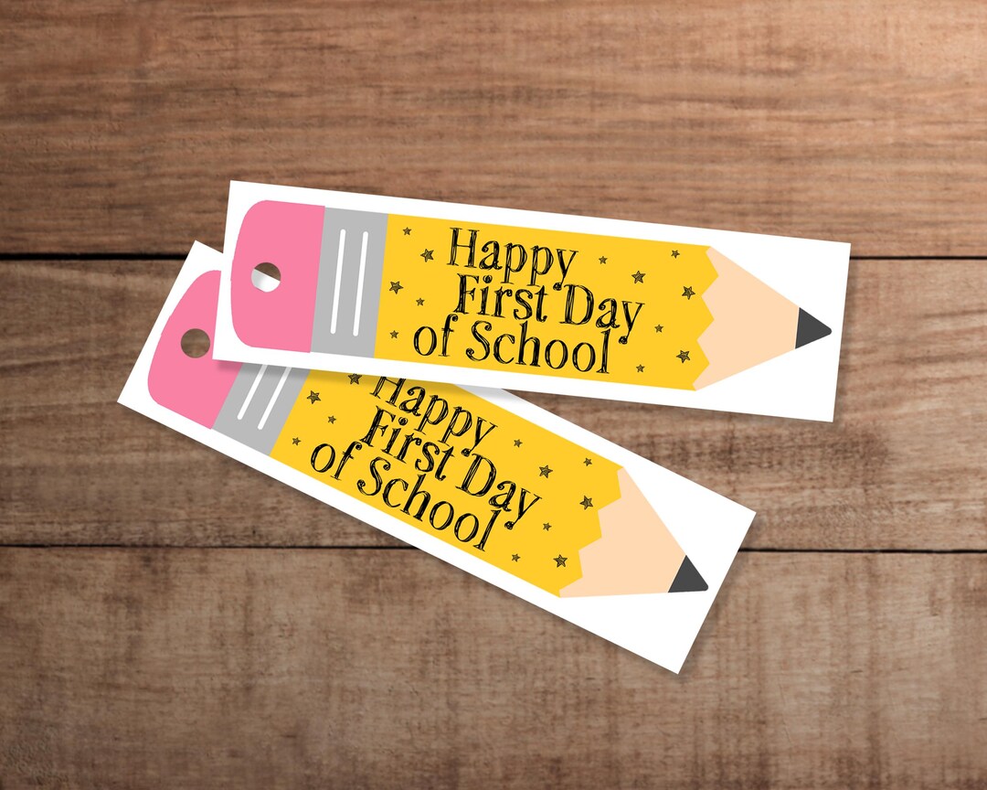 Back to School Pencil Gift Tag Printable for Students, Teachers, School ...