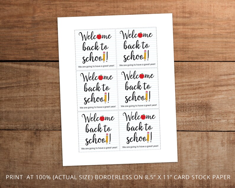 Welcome Back to School Appreciation Gift Tag Printable for - Etsy