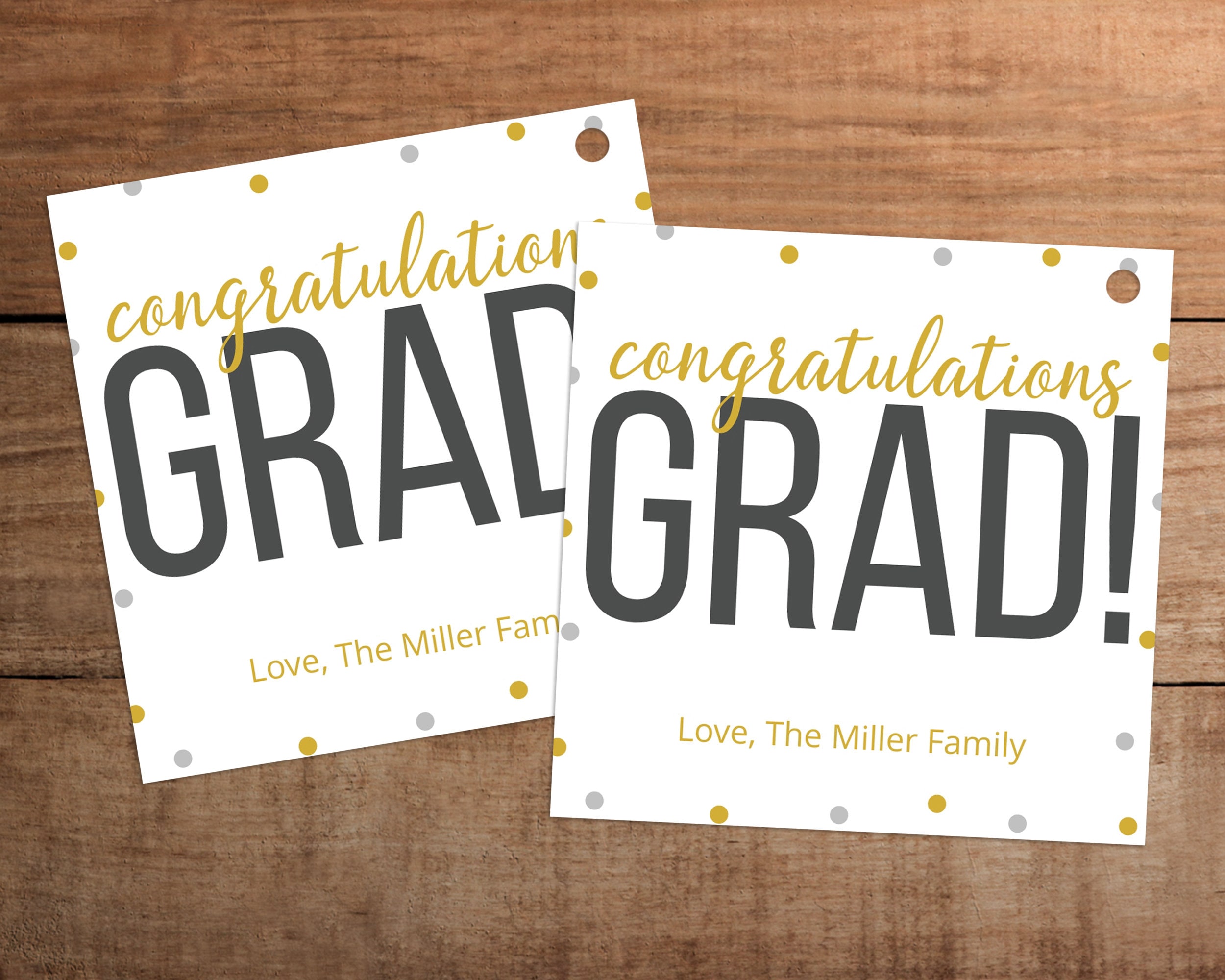 Editable Graduation Gift Tags Printable Congratulations Grad - Etsy