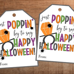 Halloween Ring Pop Candy Treat Gift Tag Printable Poppin by to Say ...