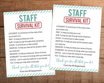 Survival Kit Printable - Etsy