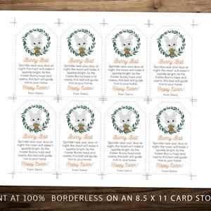 Editable Easter Bunny Bait Tags Printable , Easter Gift Tags, Treats ...