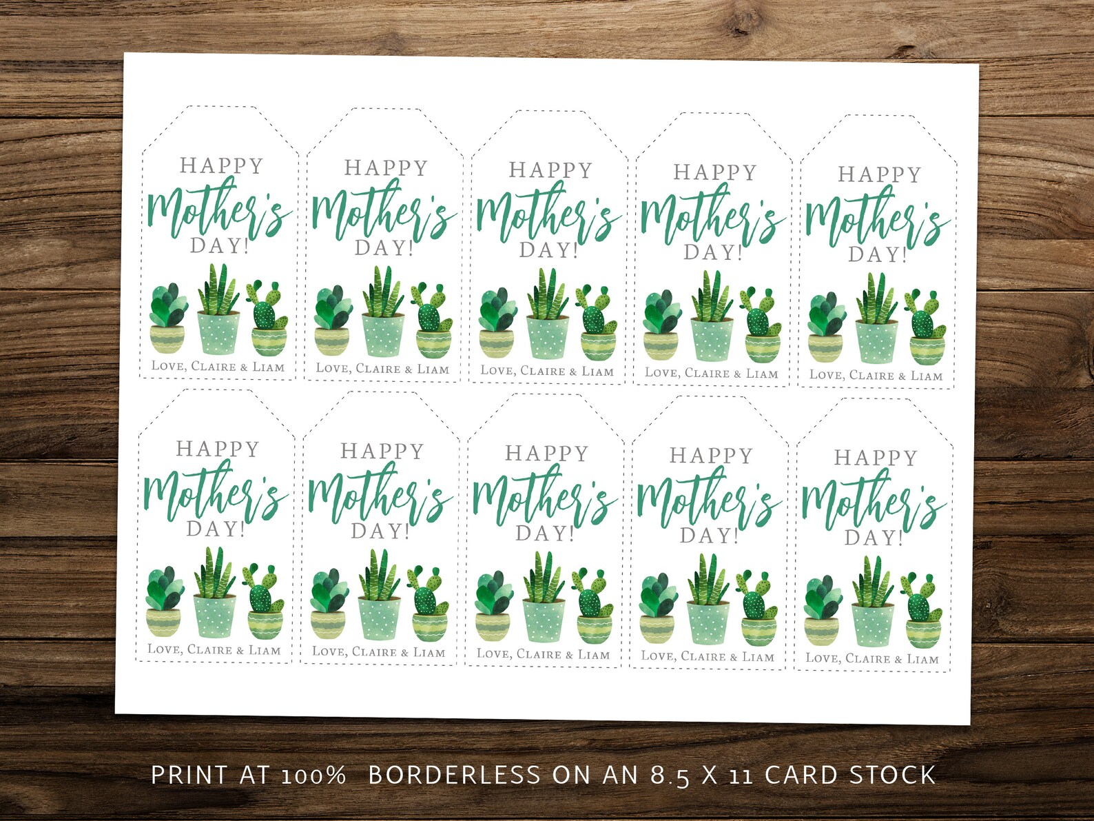 Editable Mother's Day Gift Tag Printable for Staff - Etsy