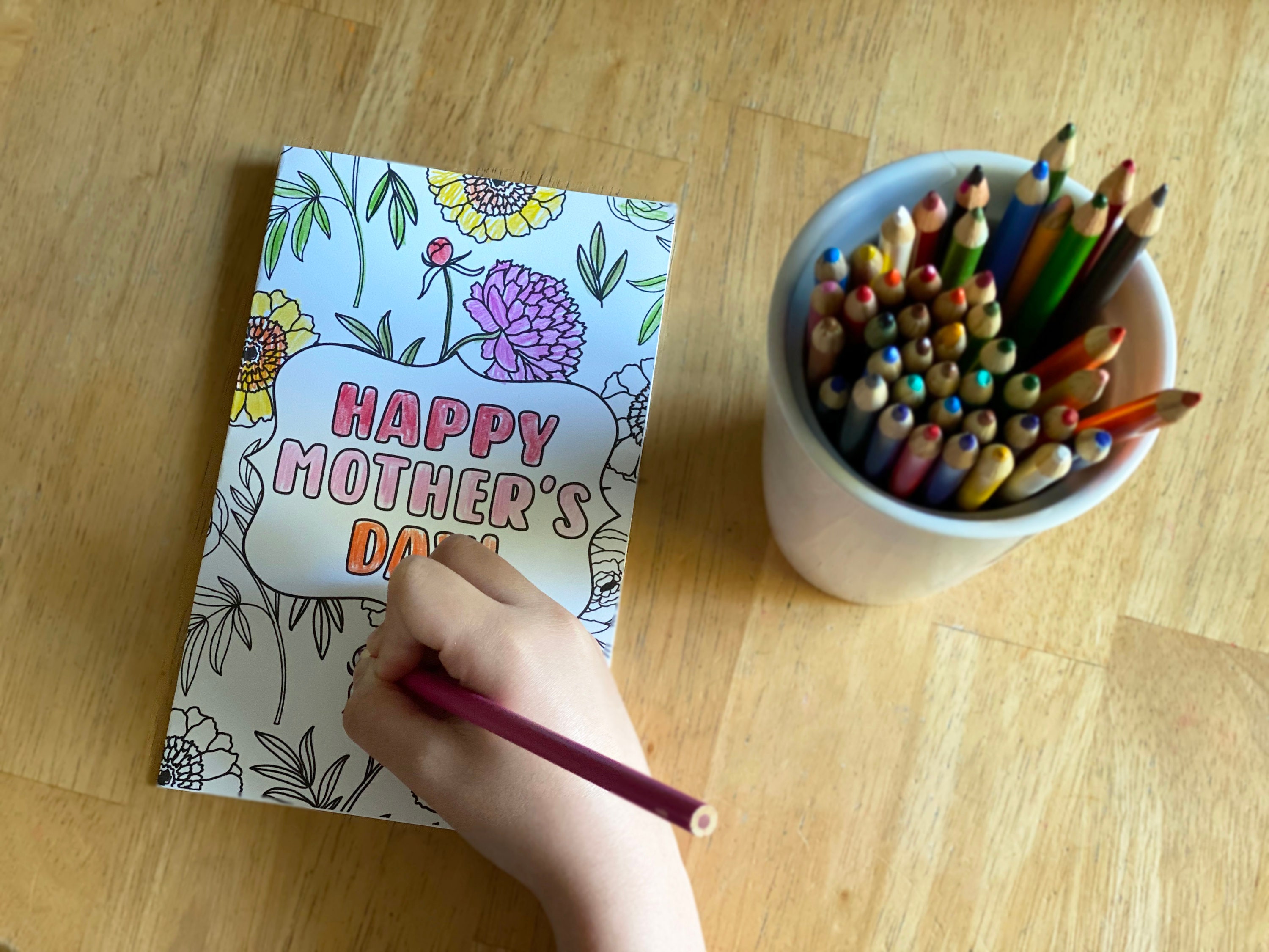 Mothers Day Coloring Card Printable Classroom Printable - Etsy