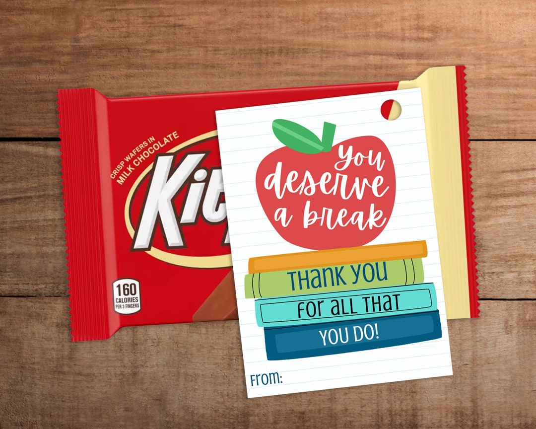 Teacher and School Staff Appreciation Gift Tag Printable You Deserve a ...