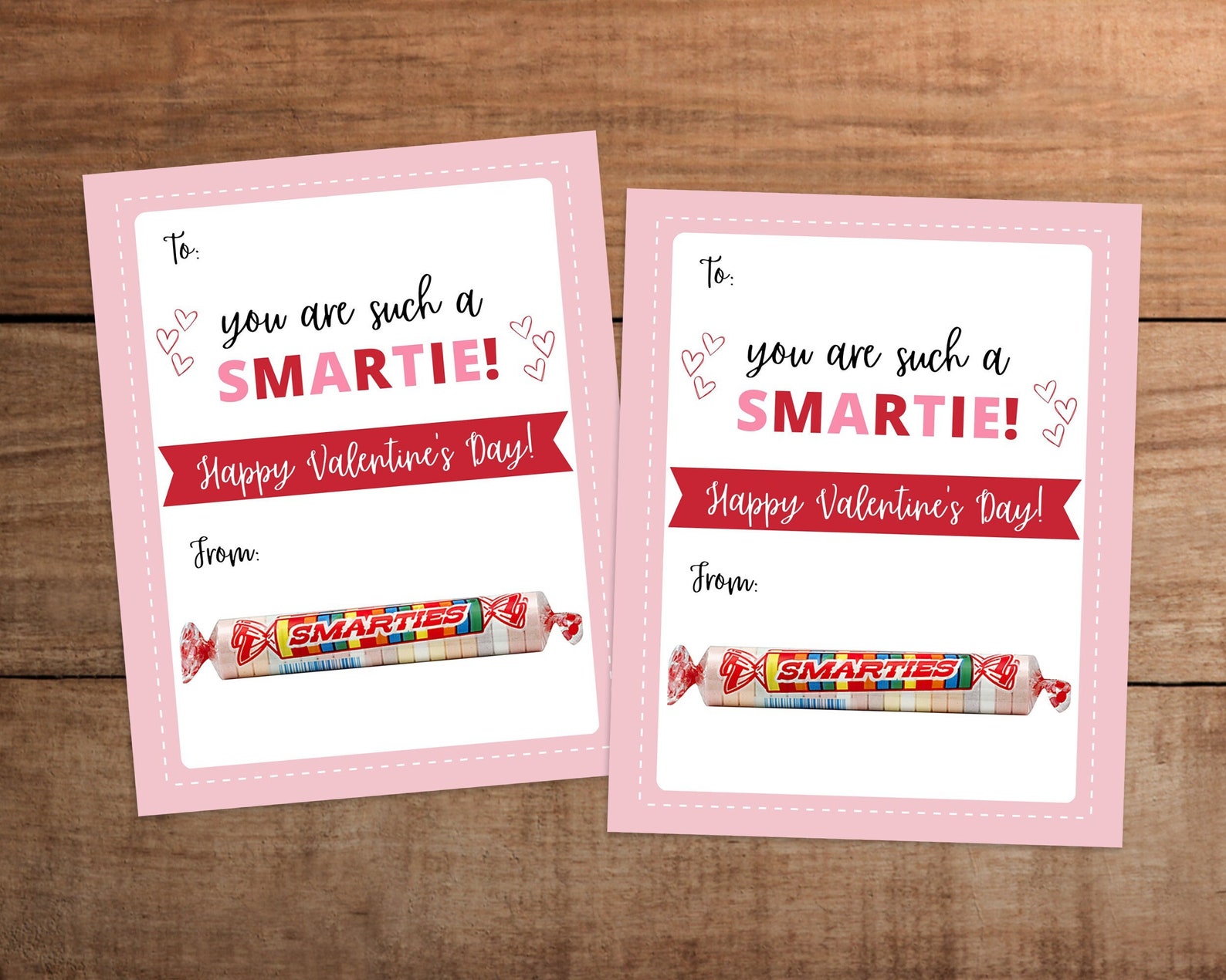 Kids Valentine Smarties Gift Tag Printable | Instant Download - Etsy