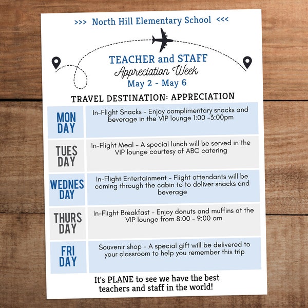 Teacher Appreciation Travel Theme - Etsy