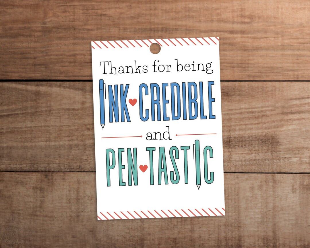 Appreciation Gift Tag for Pen Office School Supplies for Teachers ...