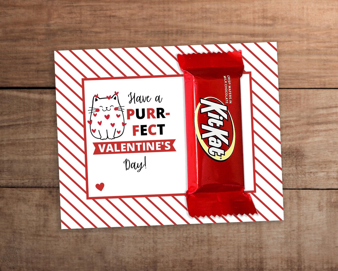 Valentine Cat Gift Tag Printable Have a Purrfect Valentine's Day ...
