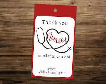 PRINTABLE Thank You Appreciation Gift Tag for Nurse Doctor - Etsy