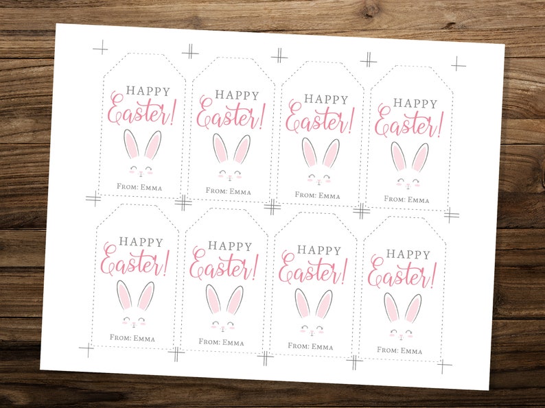 Editable Easter Gift Tags Printable Easter Party Favor Tags - Etsy