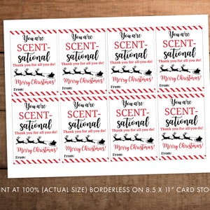 You Are Scentsational Christmas Gift Tag Printable Lotion Soap Candle ...
