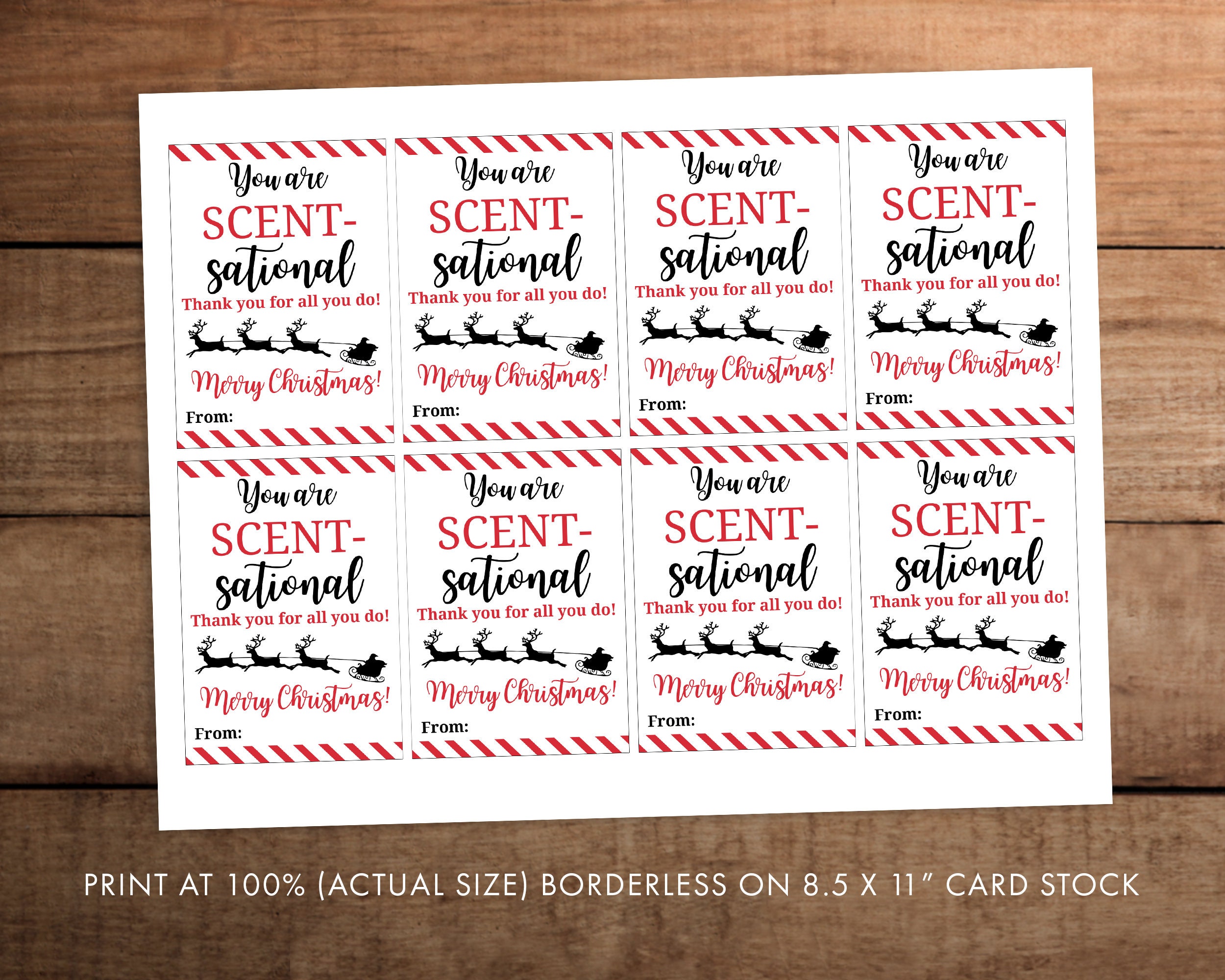 You Are Scentsational Christmas Gift Tag Printable Lotion Soap Candle ...