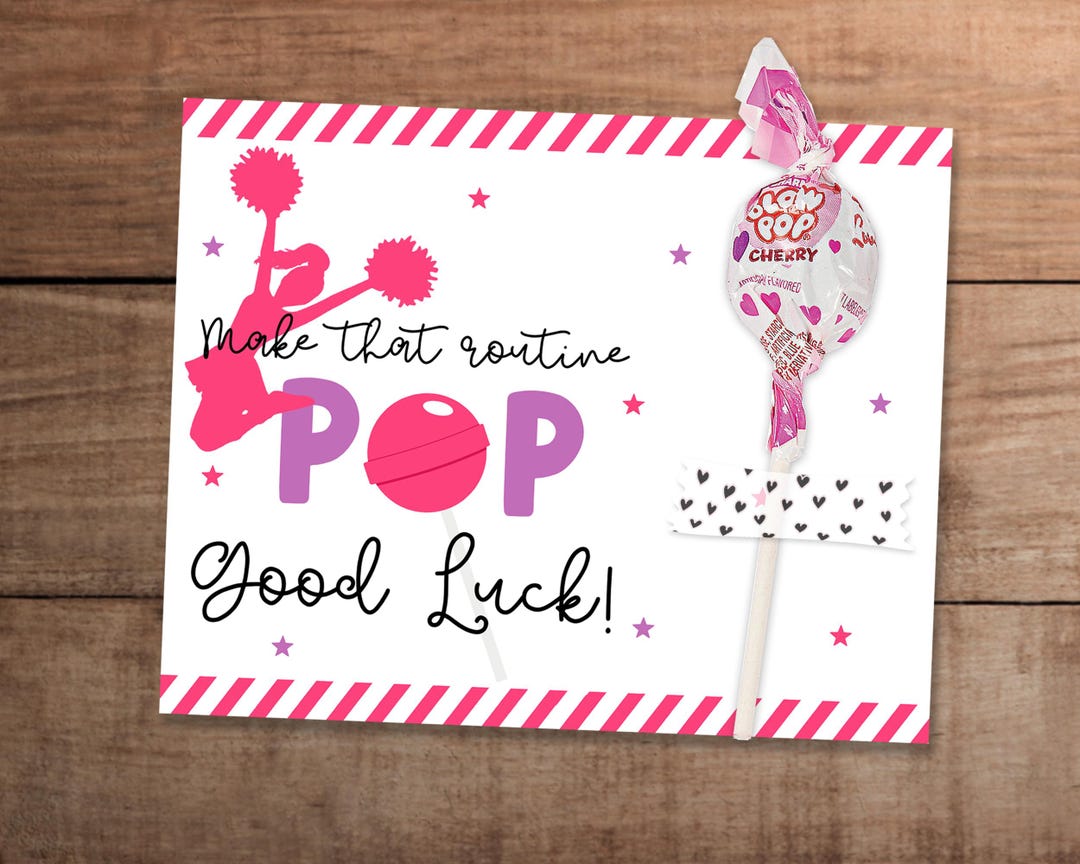 Cheer Competition Gift Tag | Make That Routine POP Good Luck ...