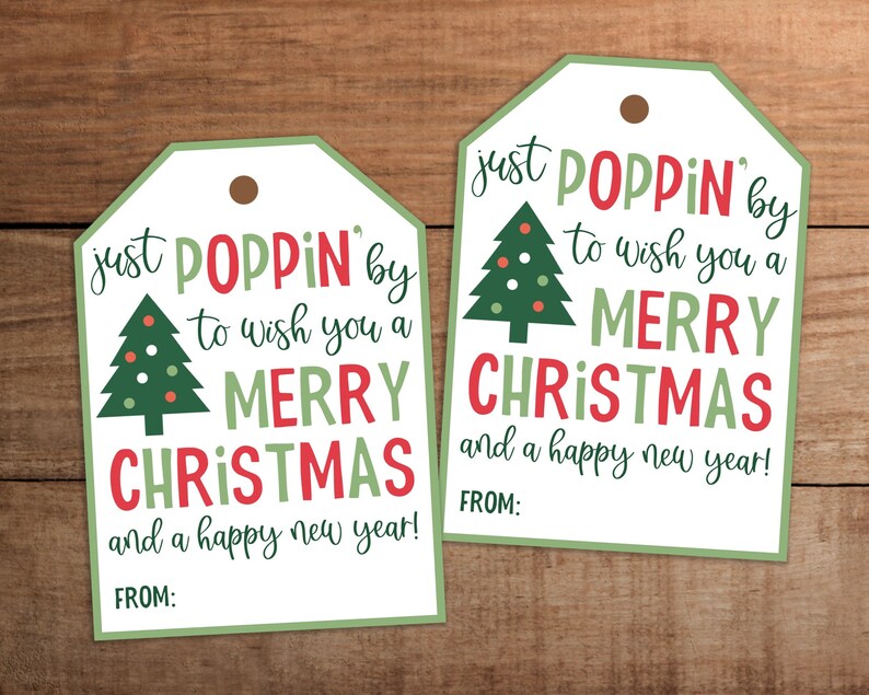 Poppin by to Wish You a Merry Christmas and a Happy New Year - Etsy