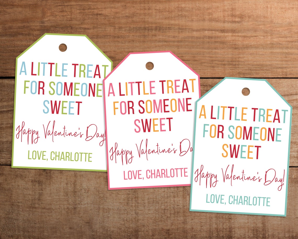Editable Valentines Day Treats Gift Tags Printable Kid's - Etsy