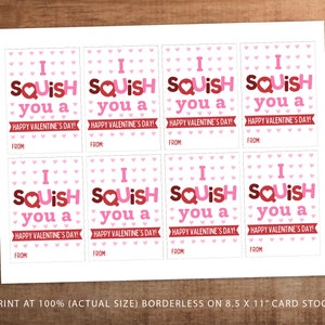 I Squish You a Happy Valentine's Day Gift Tag Squishy Fidget Toy for ...