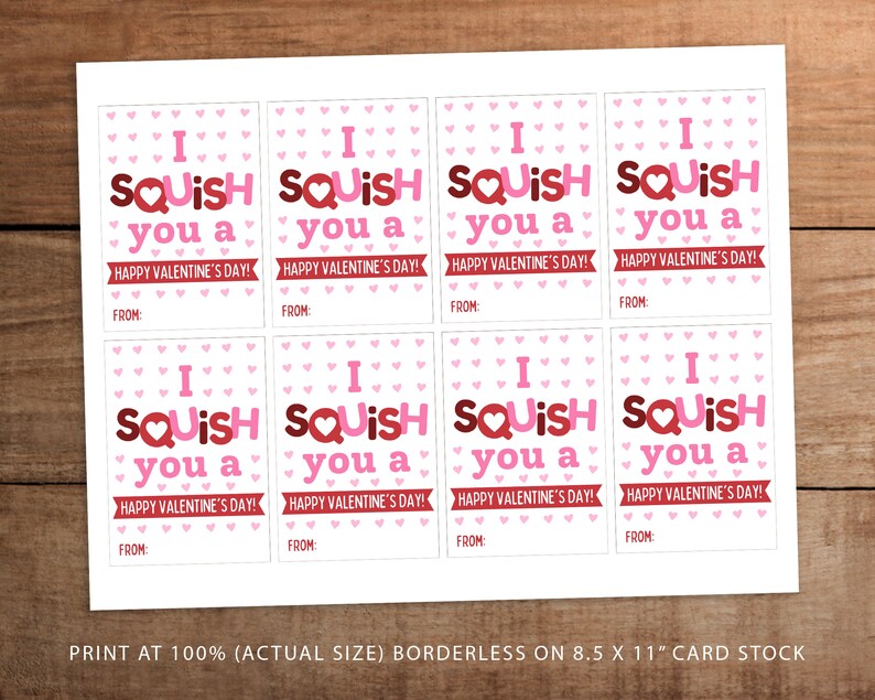 I Squish You a Happy Valentine's Day Gift Tag Squishy - Etsy