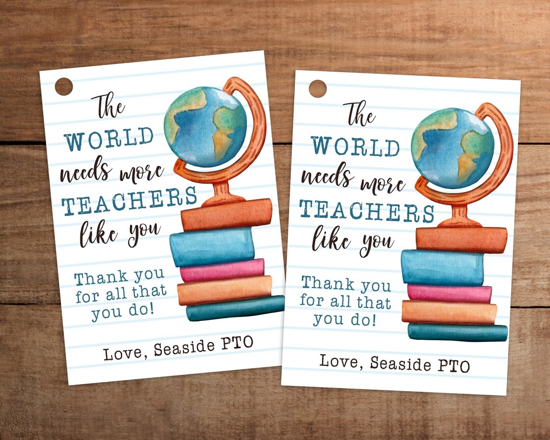Editable Thank You Gift Tag Printable for Teacher Appreciation the ...