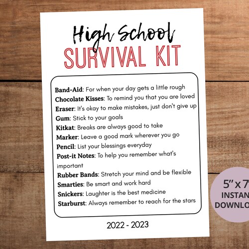 Teacher Survival Kit Gift Tag Welcome Back Gift for School - Etsy