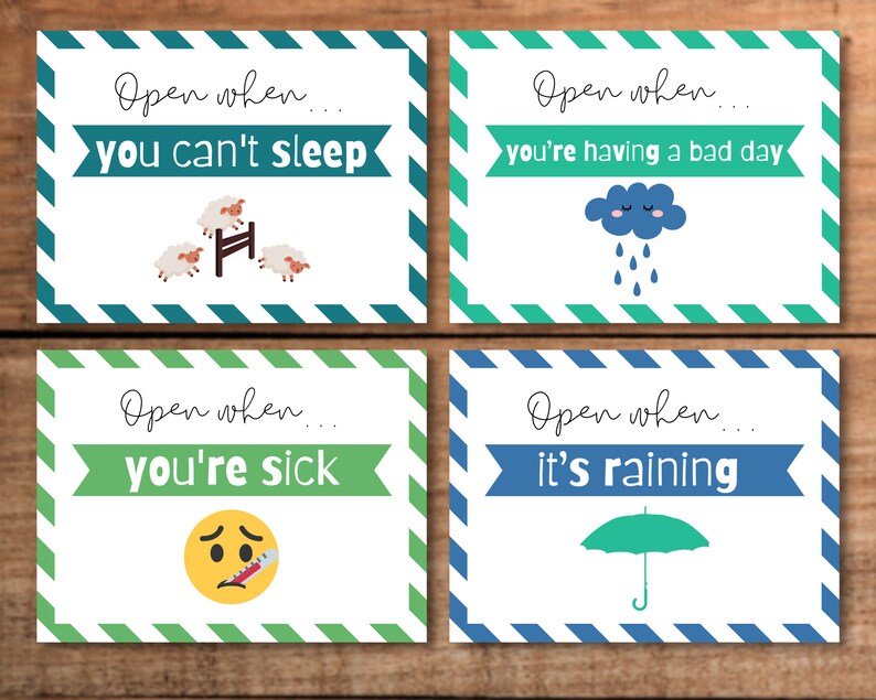 Open When Letters, Printable Cards, Graduation College Gift Moving Away ...