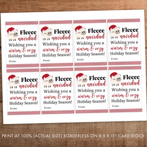 Fleece Navidad Christmas Gift Tag Printable Fleece Blanket Sweater for ...