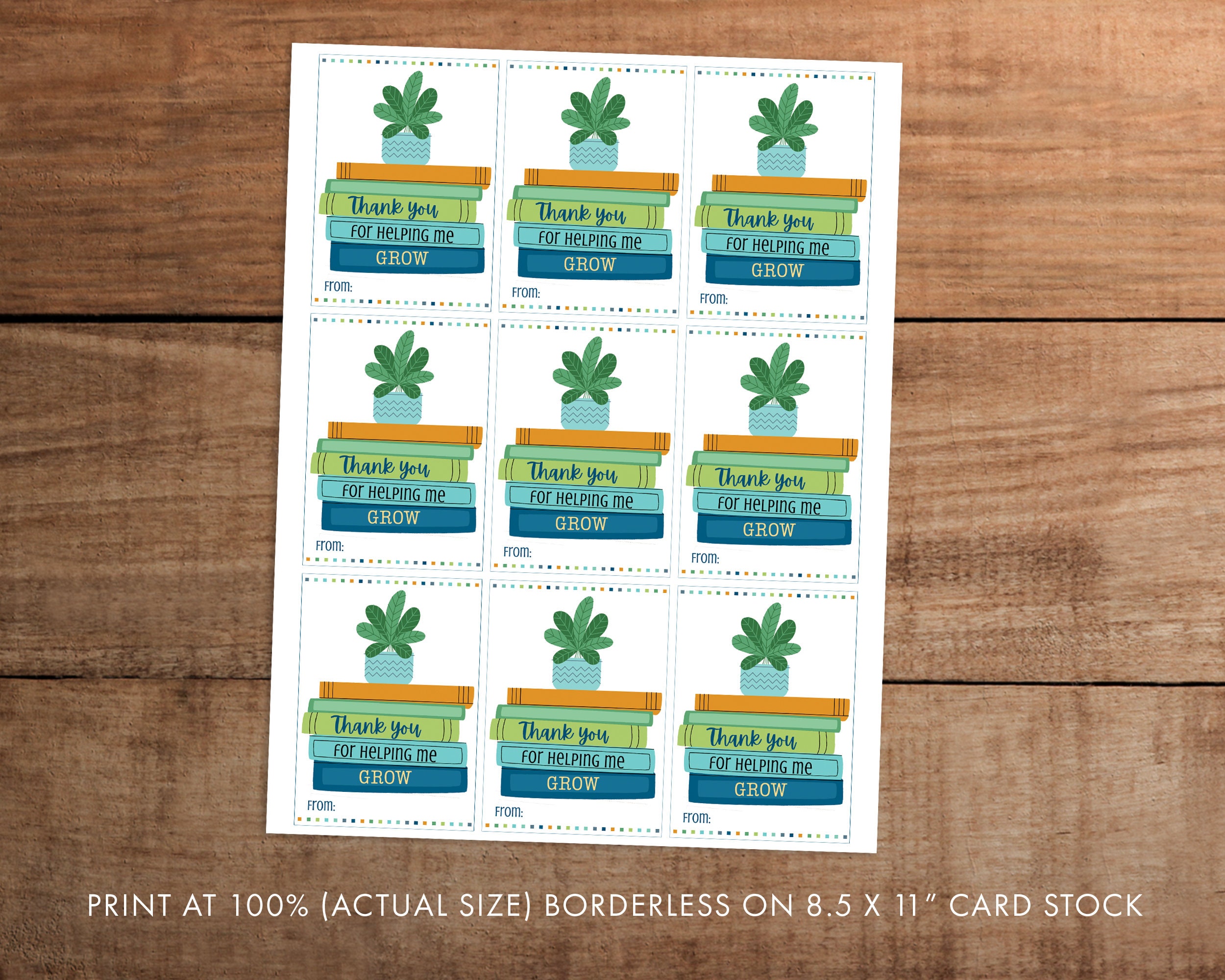 Thank You for Helping Me Grow Teacher Appreciation Week Gift - Etsy