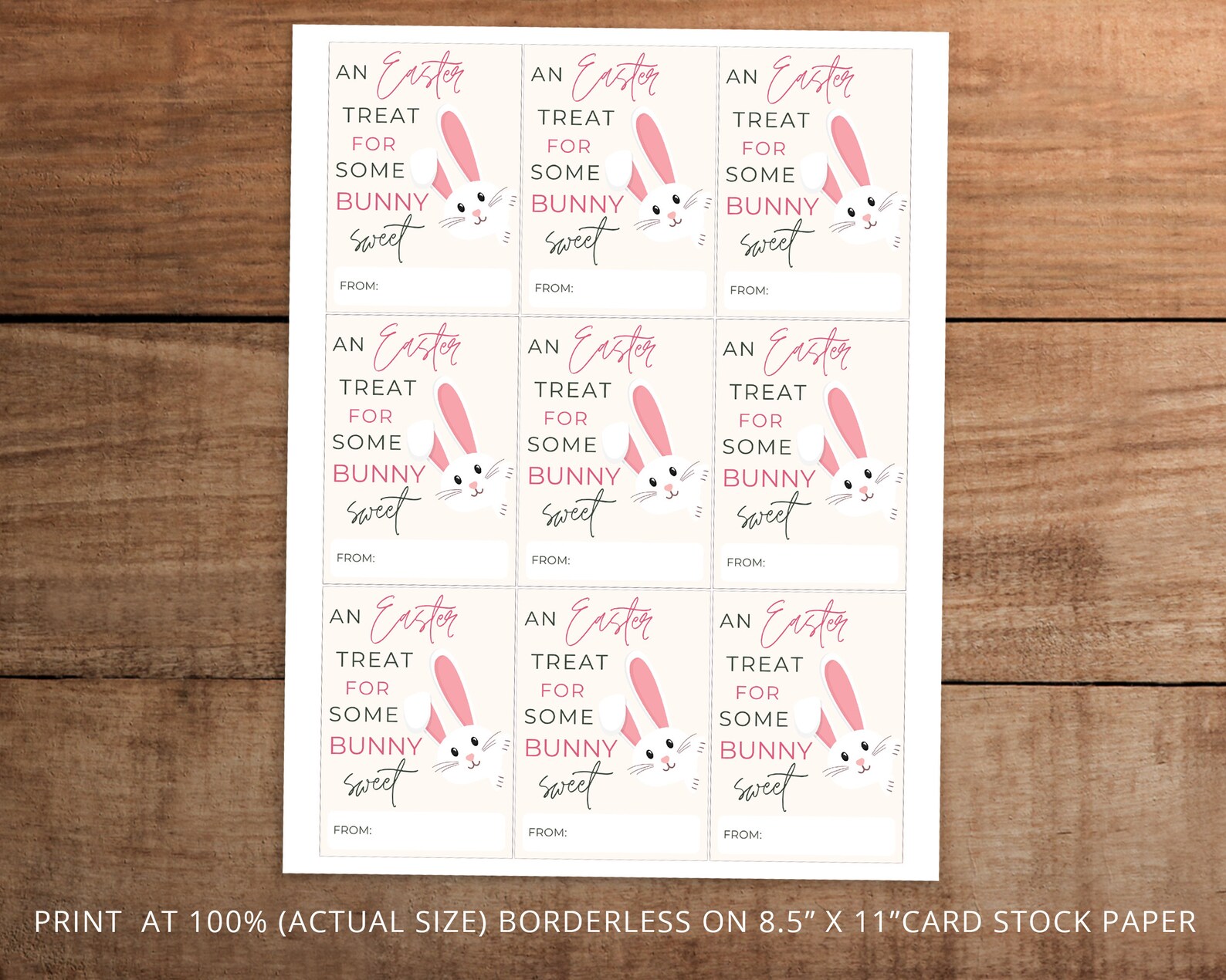 An Easter Treat for Some Bunny Sweet Gift Tags Printable - Etsy
