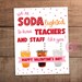 Valentine's Day Soda Bar Sign for Teachers and School Staff ...