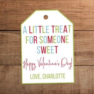 Editable Valentines Day Treats Gift Tags Printable, Kid's Classroom ...