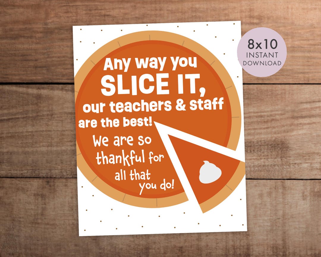 Thanksgiving Teacher & Staff Appreciation Lounge Breakroom Decor Sign ...
