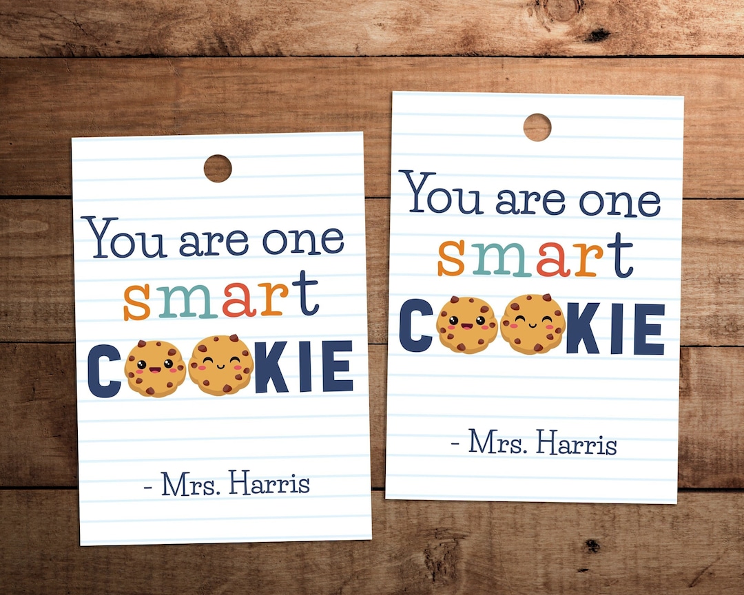 Editable You Are One Smart Cookie Gift Tag Printable - Etsy