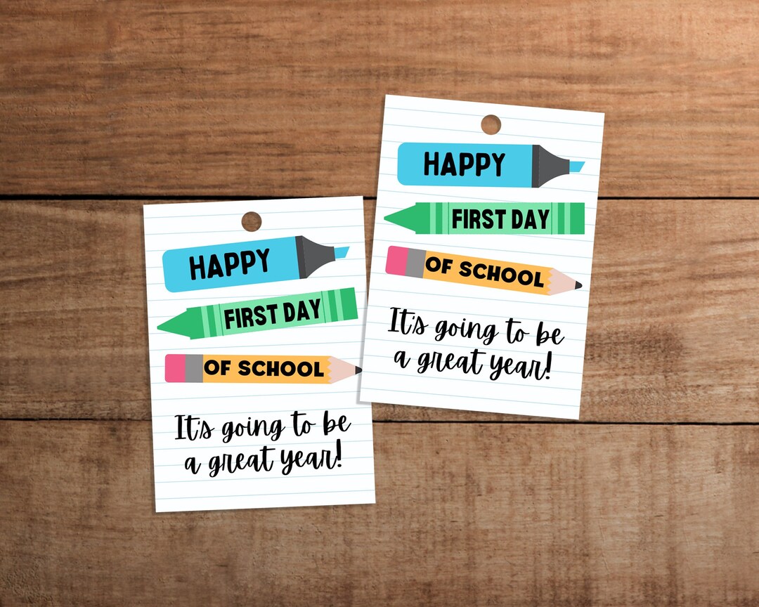 Back to School Gift Tags: Printable Teacher & Student Appreciation (PDF ...