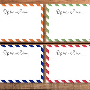 Open When Letters, Printable Cards, Graduation College Gift Moving Away ...