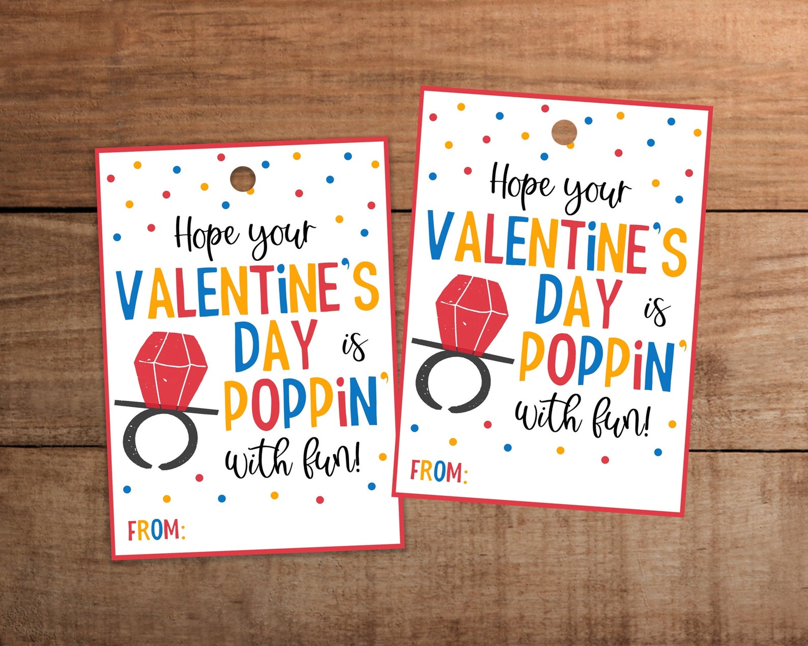Valentines Candy Gift Tag Printable for Kids Classroom - Etsy