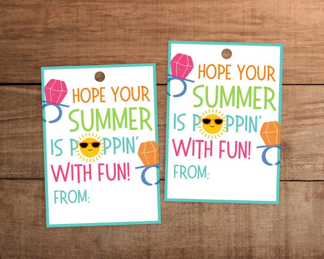 End of School Year Hope Your Summer is Poppin' With Fun Ring Pop Gift ...