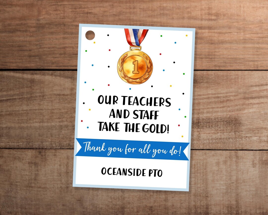 Sports Theme Teacher Appreciation Gift Tag Printable (editable) - Etsy